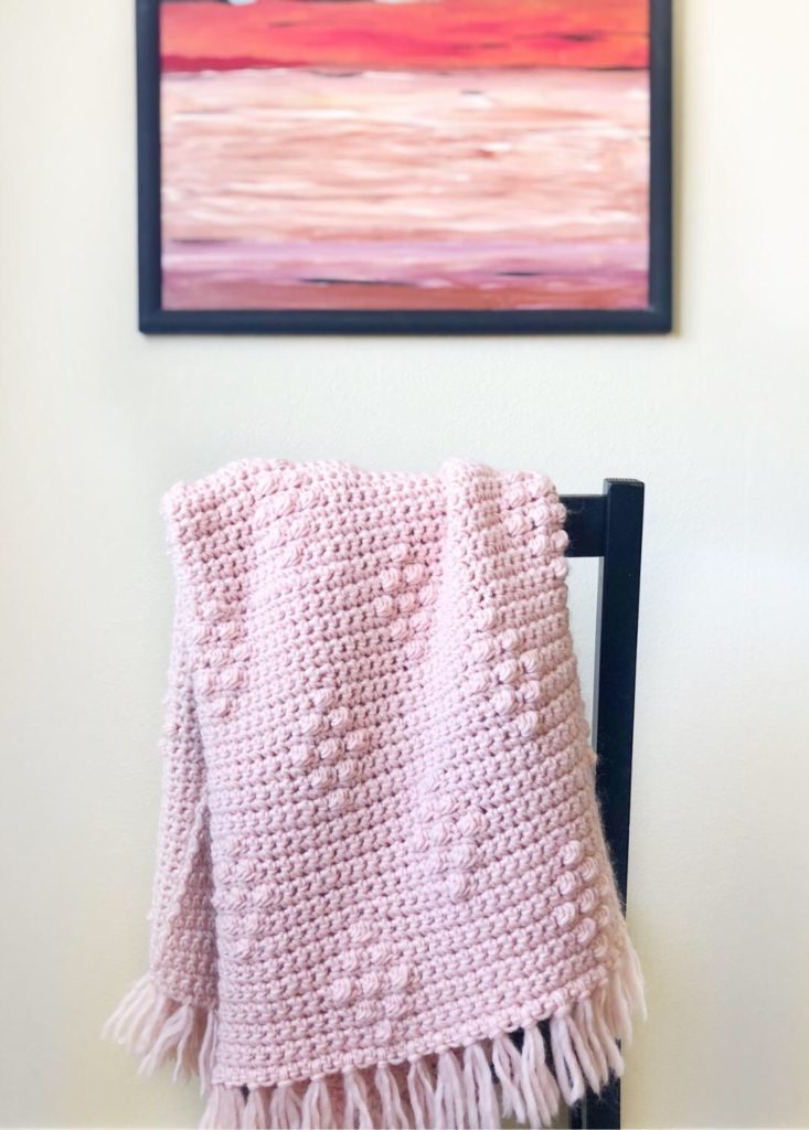 Crochet Diamond Berry Stitch Blanket - Daisy Farm Crafts