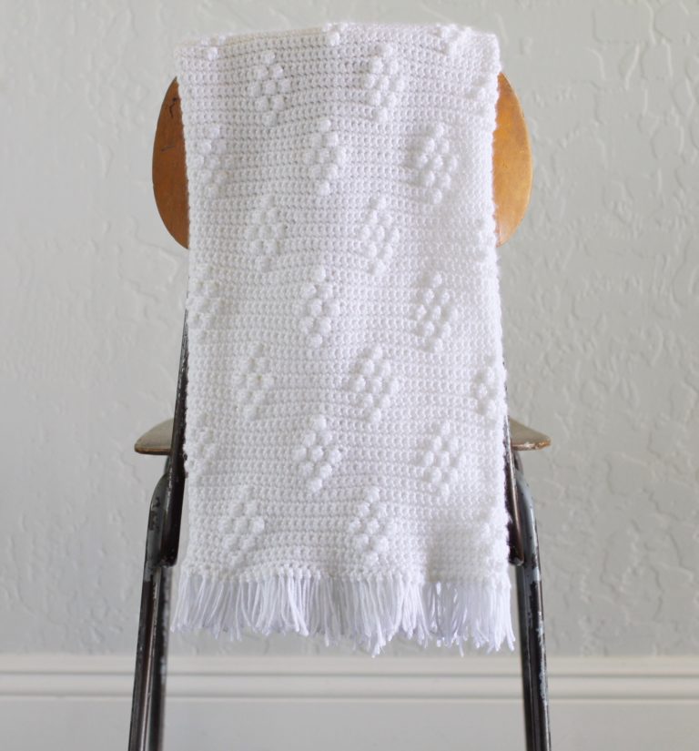 Crochet Diamond Berry Stitch Blanket - Daisy Farm Crafts