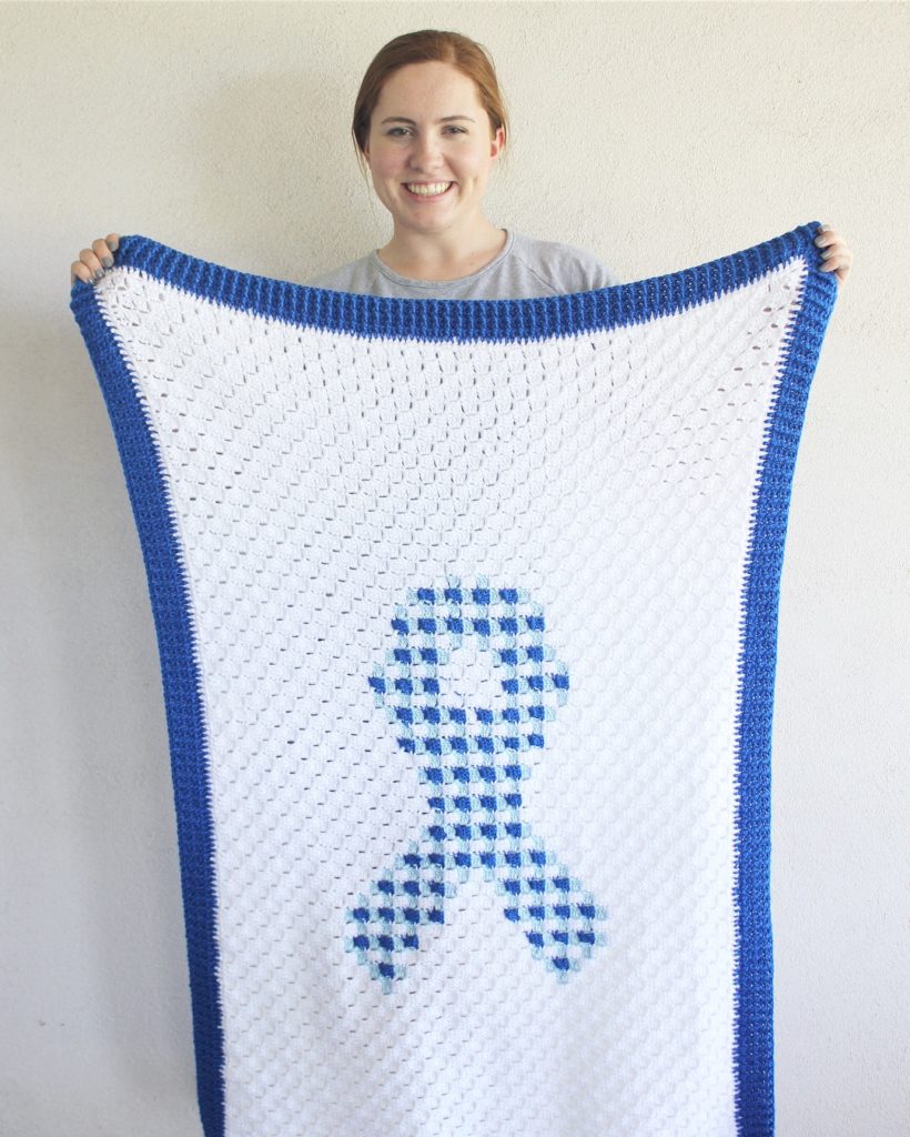 Crochet C2C Cancer Awareness Blanket - Daisy Farm Crafts