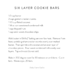 Six Layer Cookie Bars - Daisy Farm Crafts