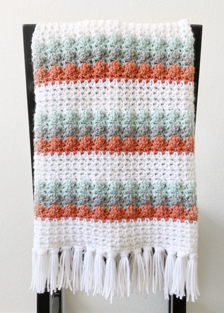 Crochet Mesh and Bobble Blanket - Daisy Farm Crafts