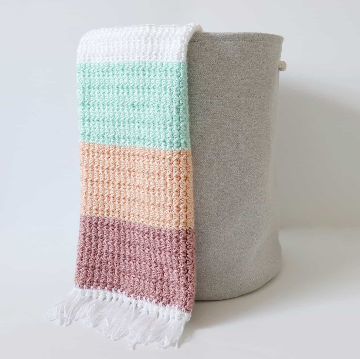 Crochet Boho Color Block Blanket - Daisy Farm Crafts