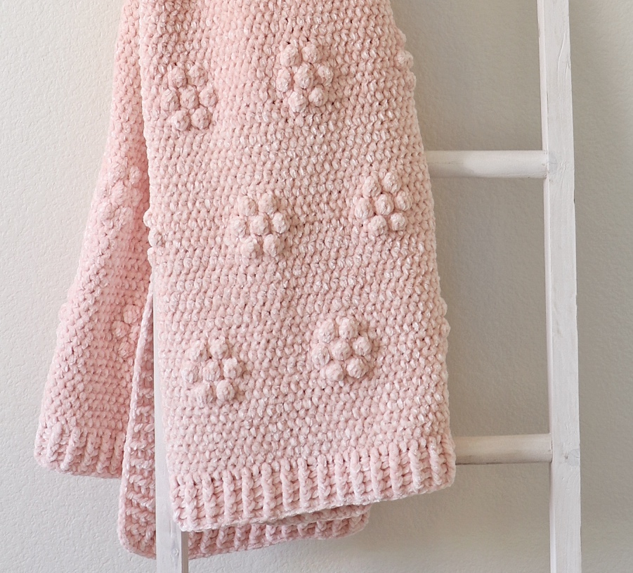 Crochet Velvet Flowers Throw | Daisy Farm Crafts