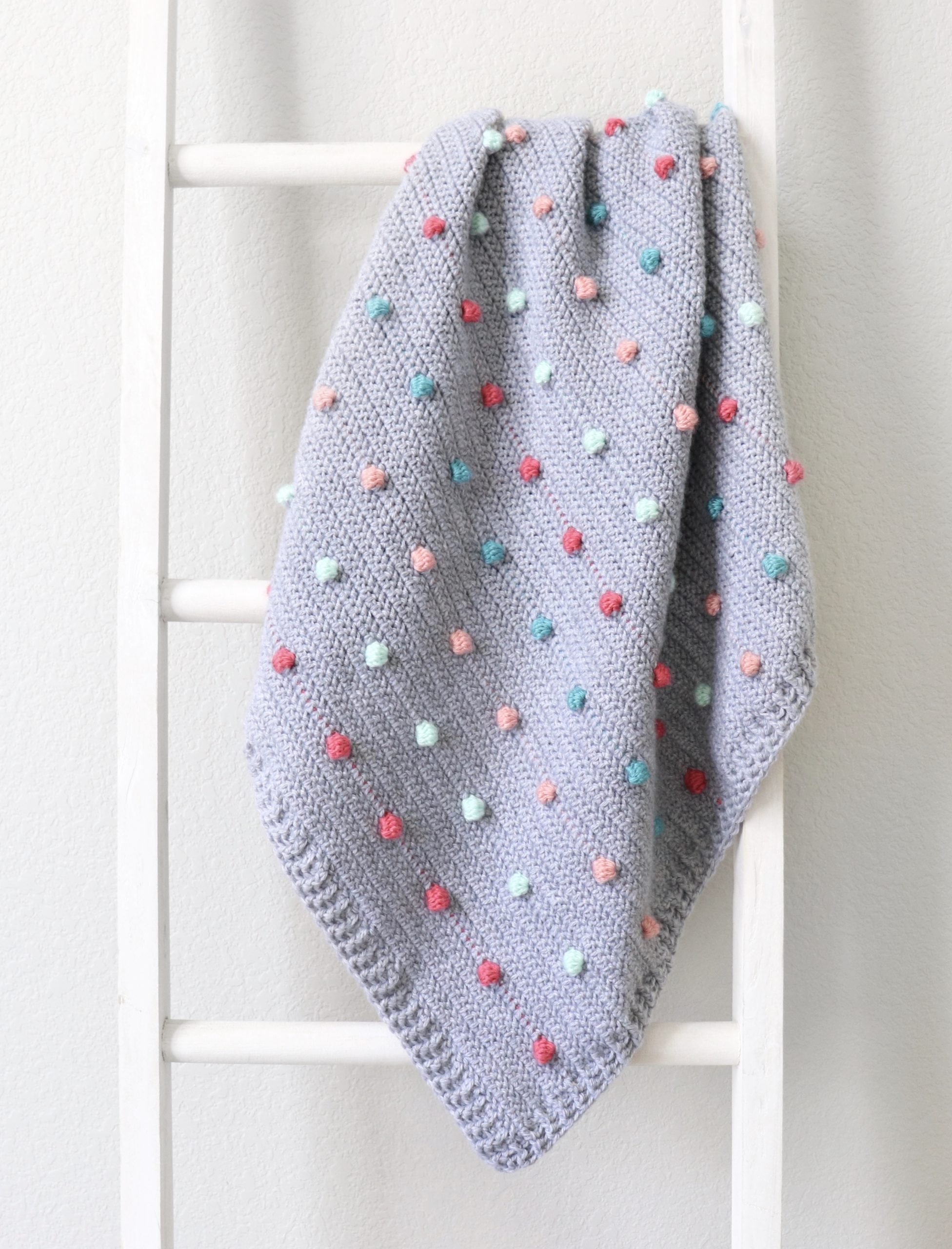 Crochet Colorful Polka Dots Baby Blanket - Daisy Farm Crafts