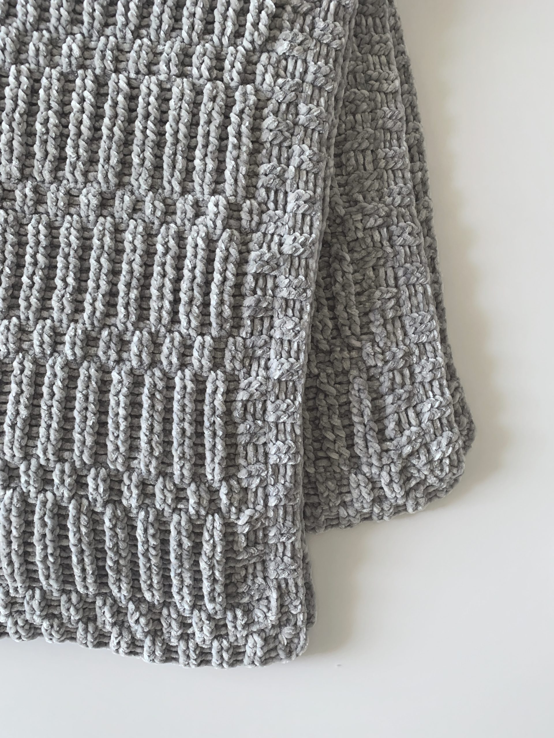 Crochet Velvet Double Ribbed Blanket - Daisy Farm Crafts