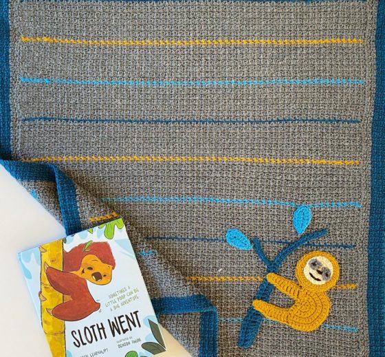 Crochet Mesh Stitch Sloth Blanket - Daisy Farm Crafts