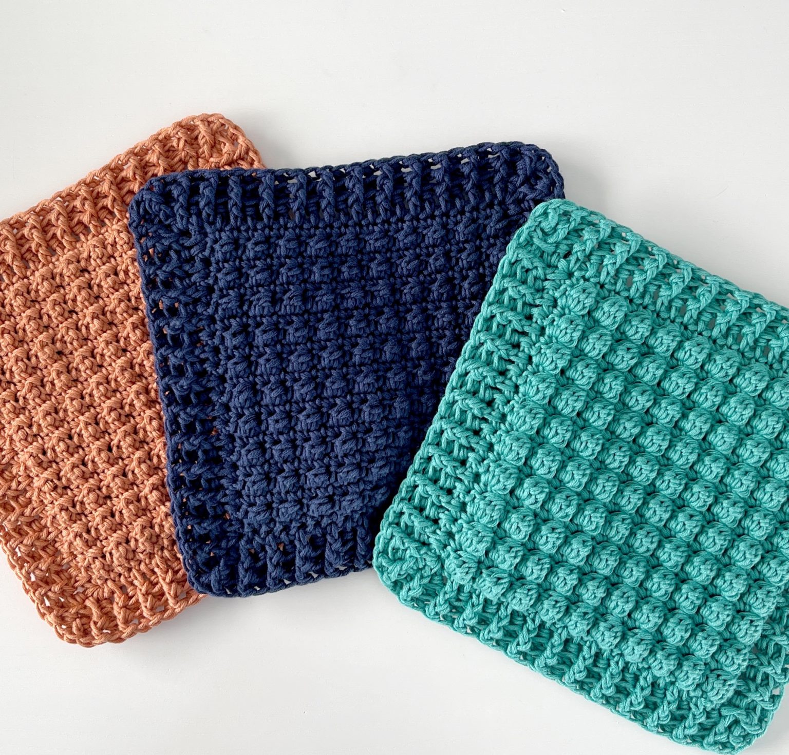 Fall Colors Textured Crochet Hot Pads - Daisy Farm Crafts