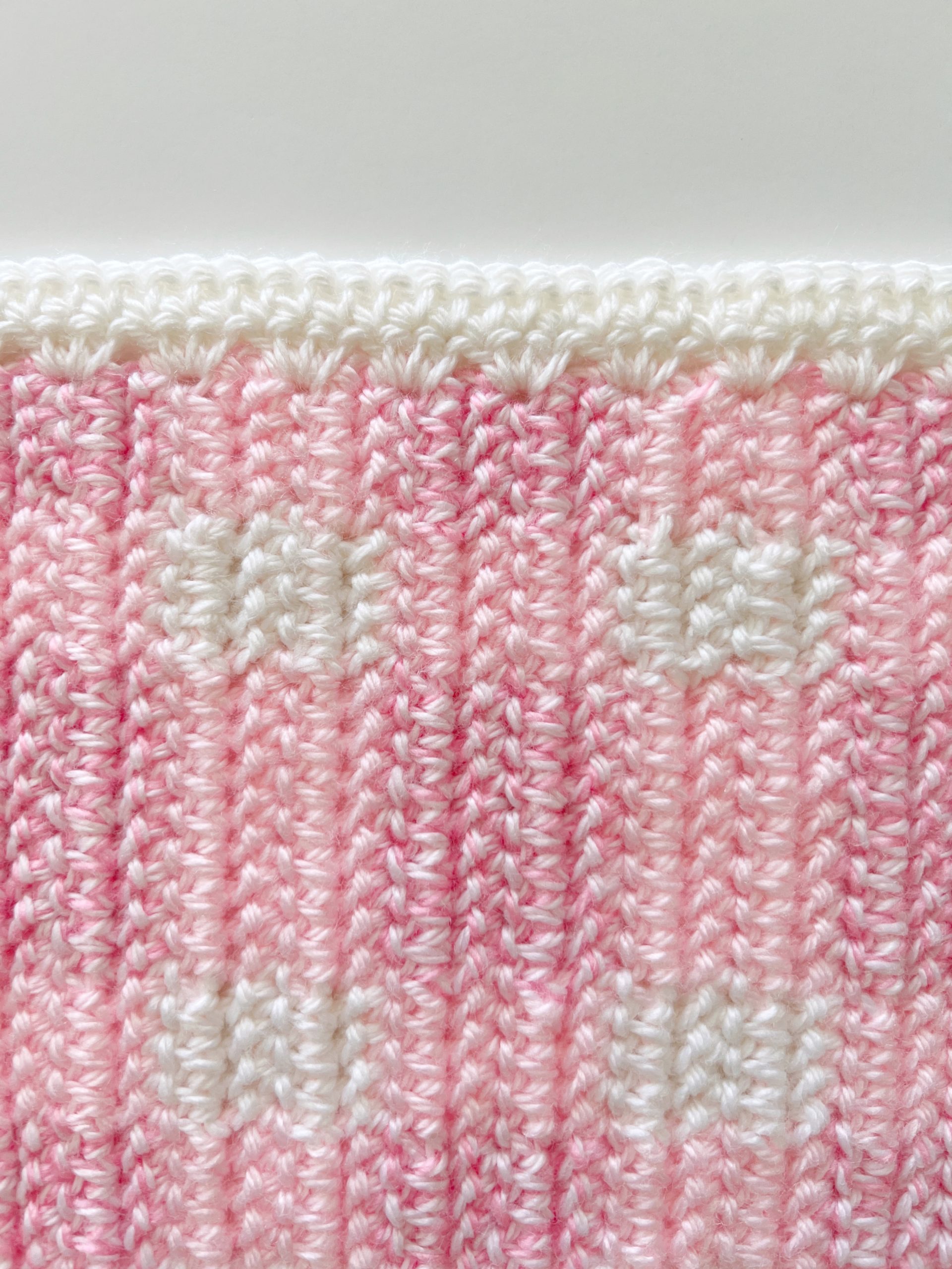 Crochet Pink Plaid Baby Blanket - Daisy Farm Crafts