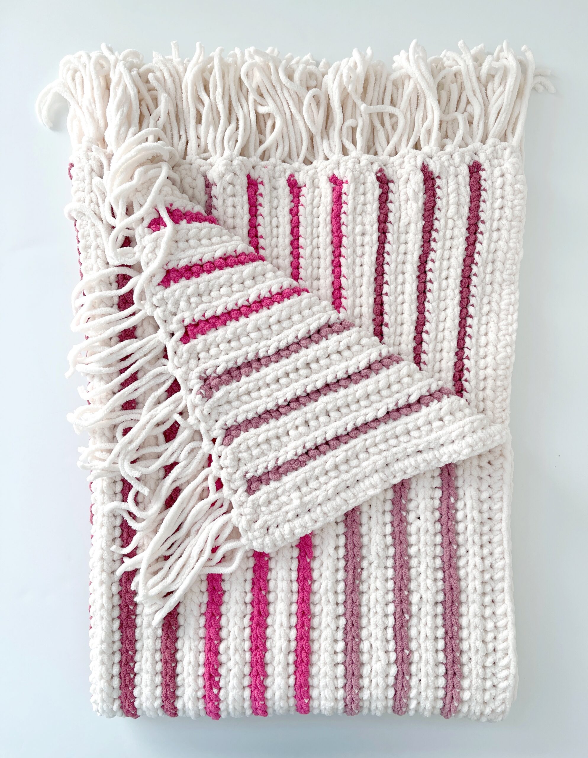 Crochet Vertical Lines Throw - Daisy Farm Crafts