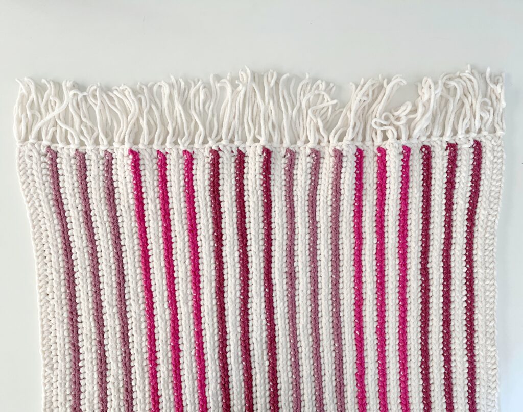 Crochet Vertical Lines Throw - Daisy Farm Crafts