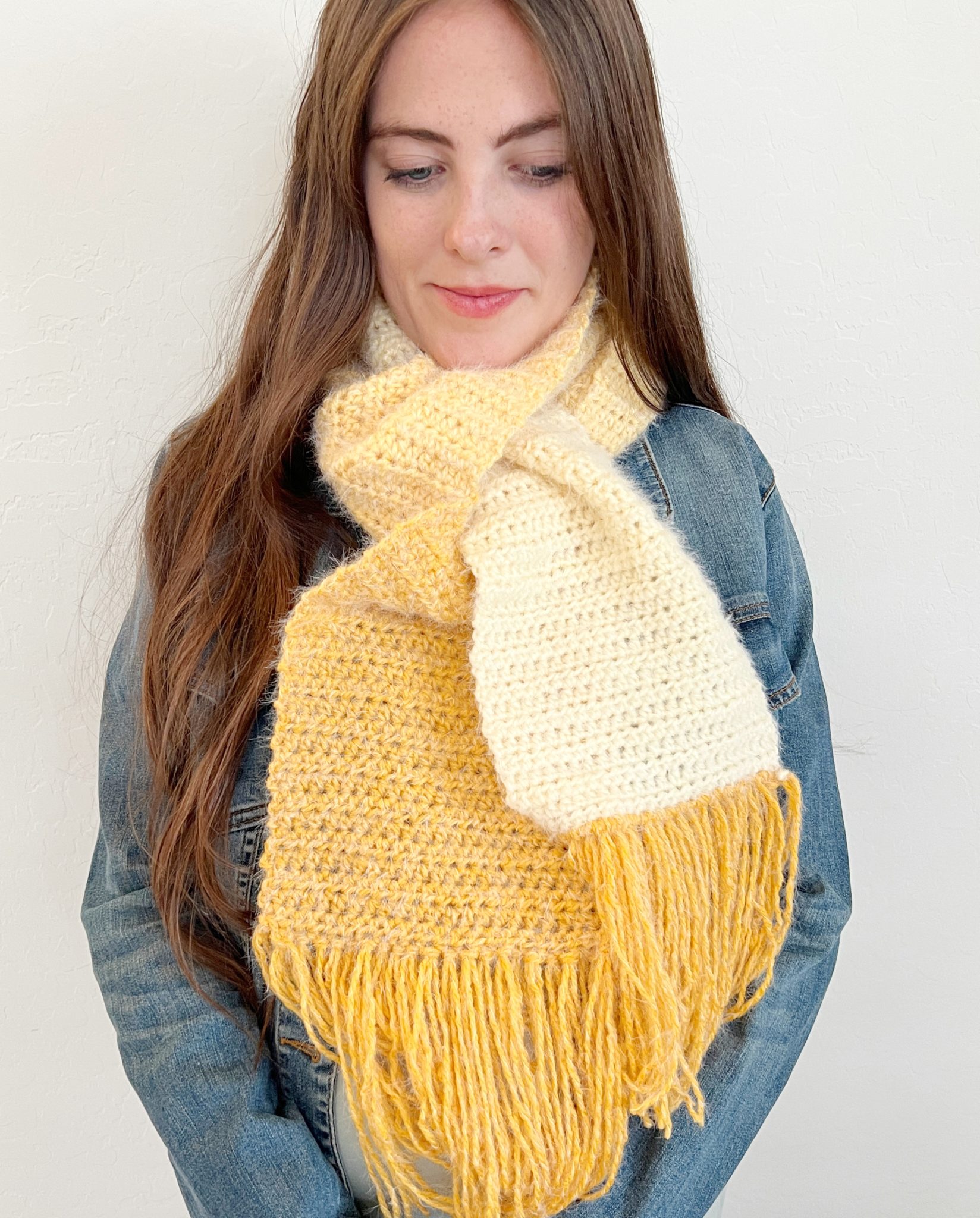 Crochet Caron O'go Colorama Halo Scarf - Daisy Farm Crafts