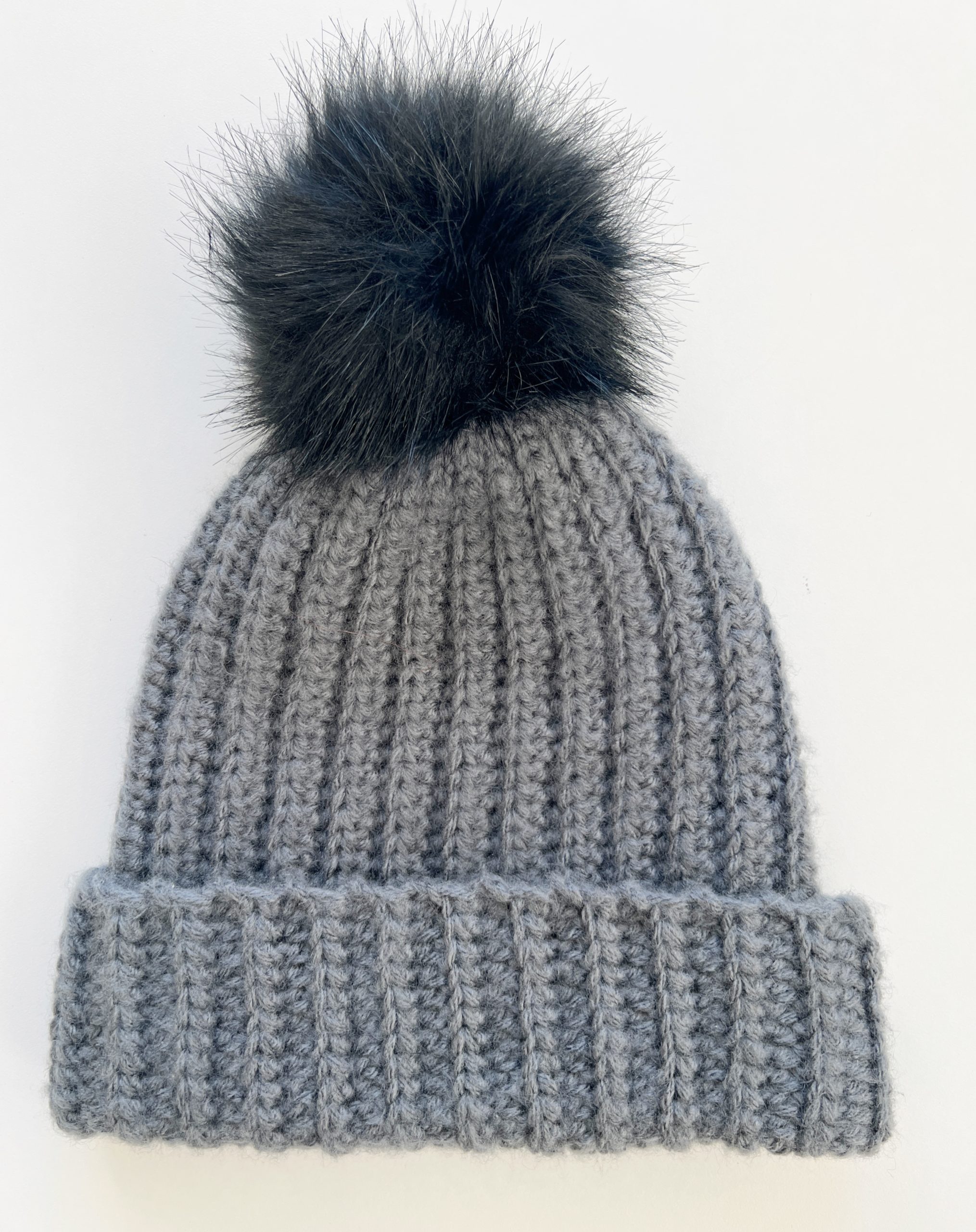 Crochet Easy Ribbed Red Heart Brushed Hat - Daisy Farm Crafts