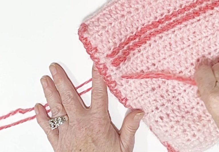 Crochet Caron O'Go Halo Rose Gold Hat and Scarf - Daisy Farm Crafts