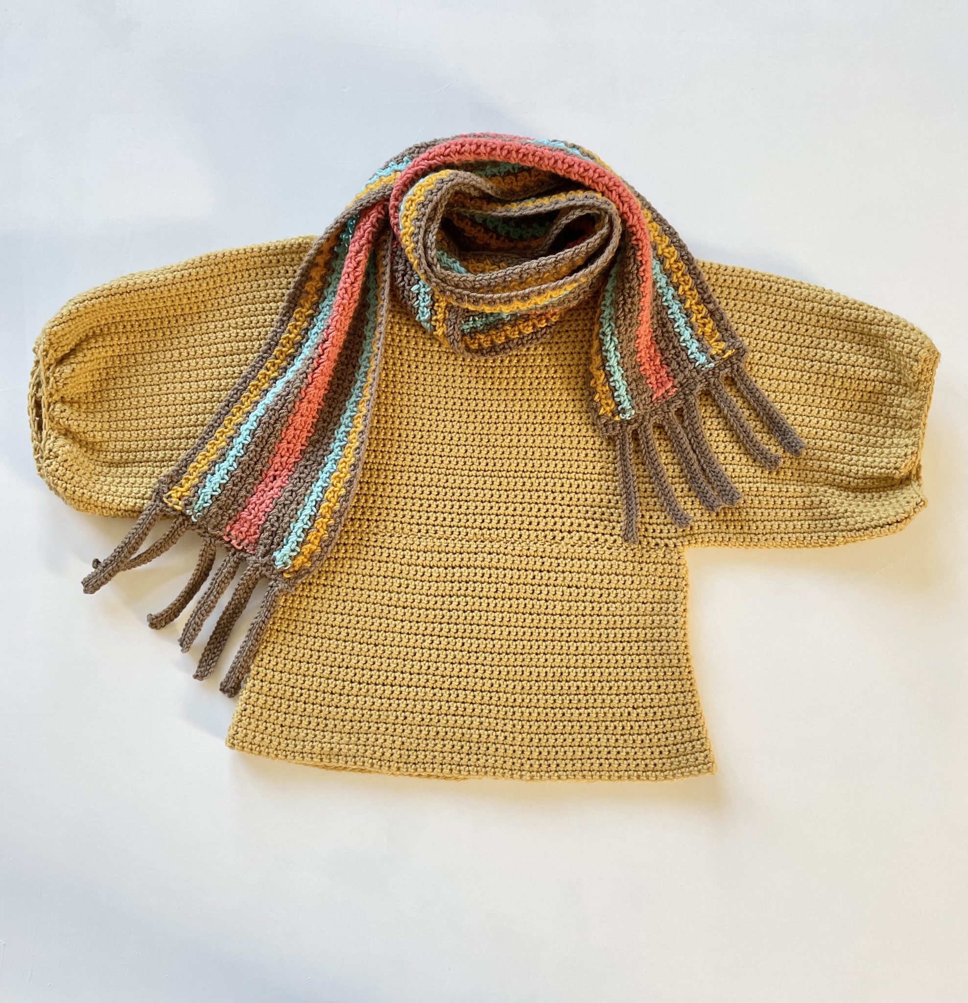 Crochet Fun Fringe Gingerbread Scarf - Daisy Farm Crafts
