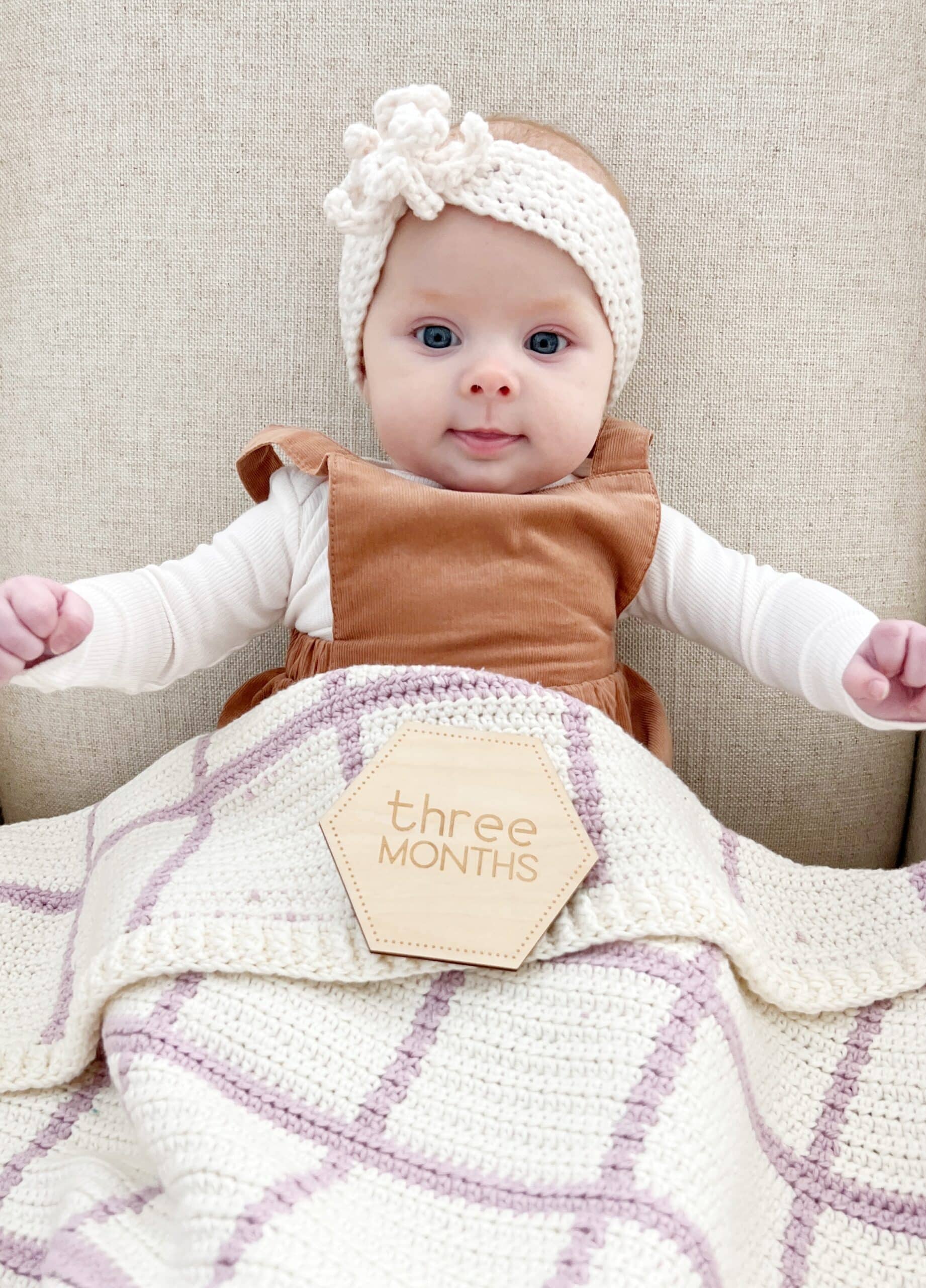 Crochet Cotton Windowpane Baby Blanket - Daisy Farm Crafts