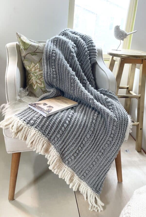 Crochet Berry Ridge Textured Blanket - Daisy Farm Crafts