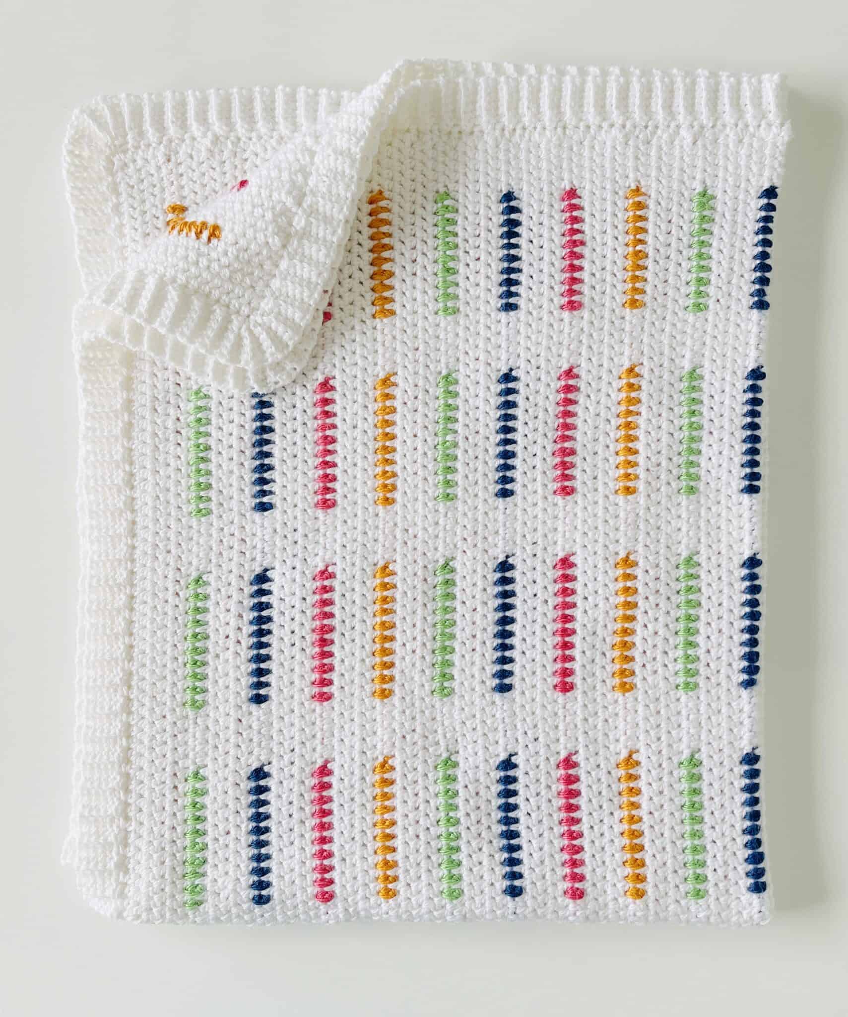 Crochet Colorful Crayons Blanket - Daisy Farm Crafts