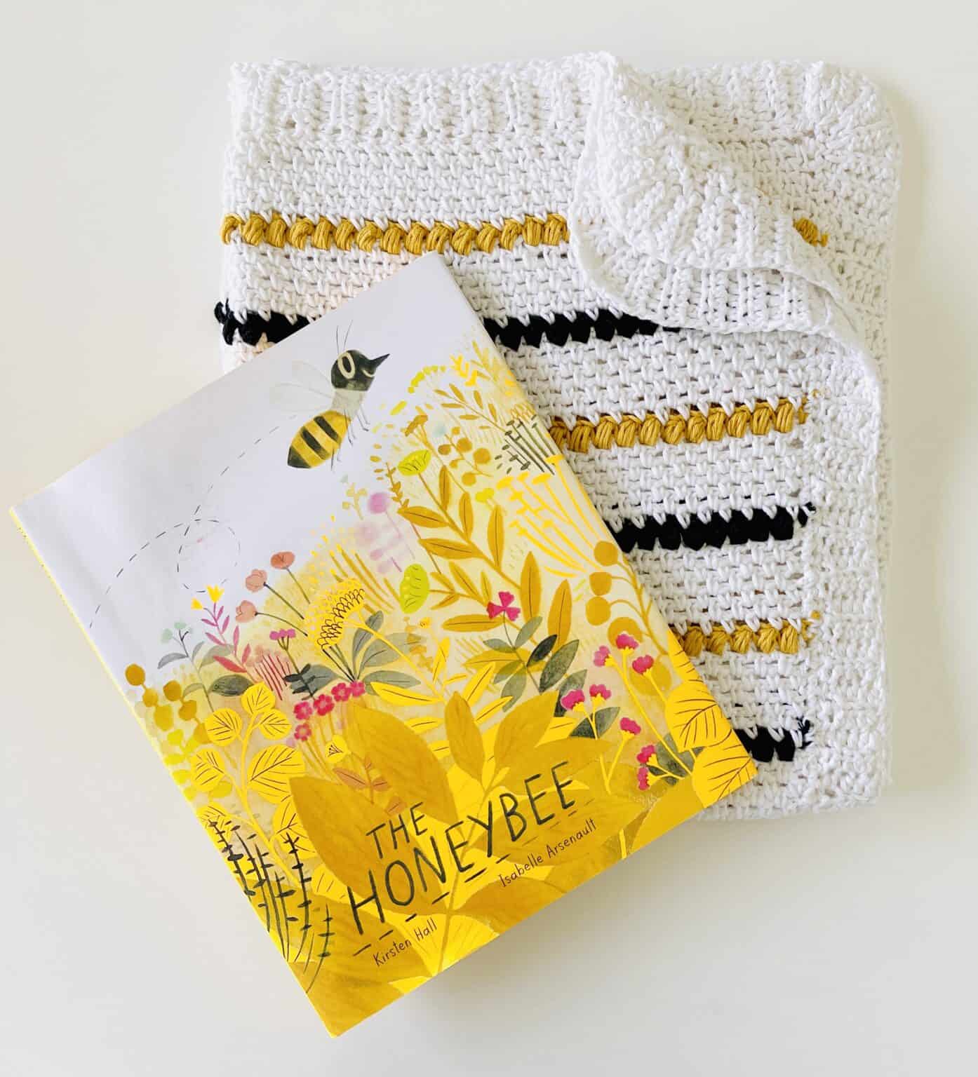 Crochet Bumble Bee Stripes Baby Blanket - Daisy Farm Crafts