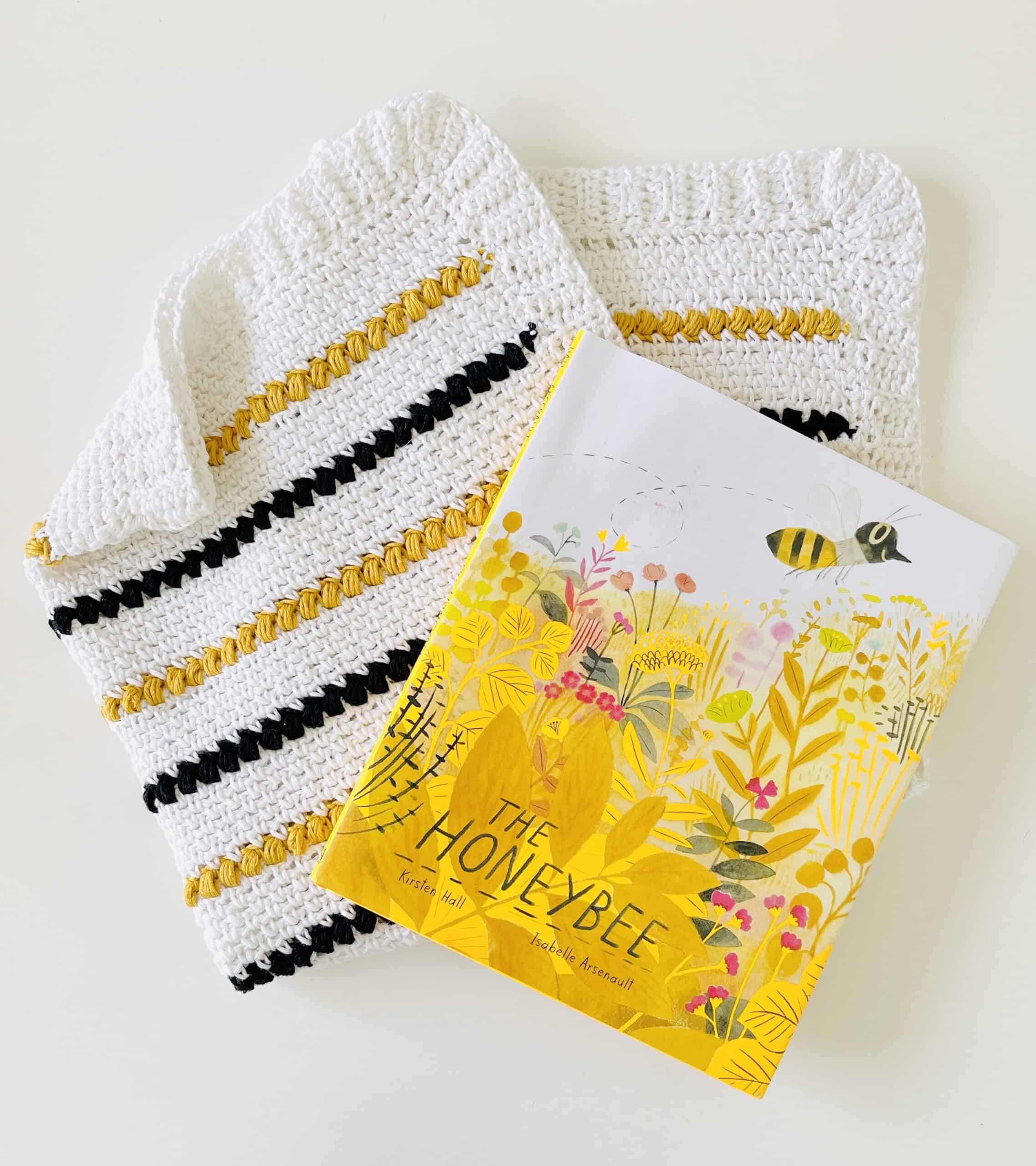 Crochet Bumble Bee Stripes Baby Blanket - Daisy Farm Crafts