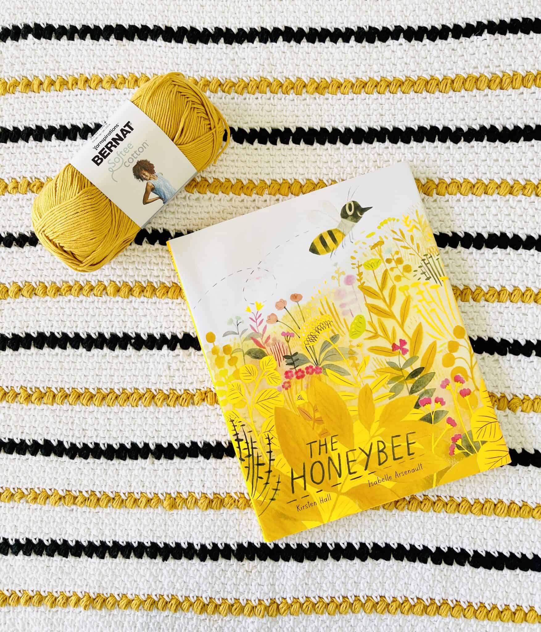 Crochet Bumble Bee Stripes Baby Blanket - Daisy Farm Crafts