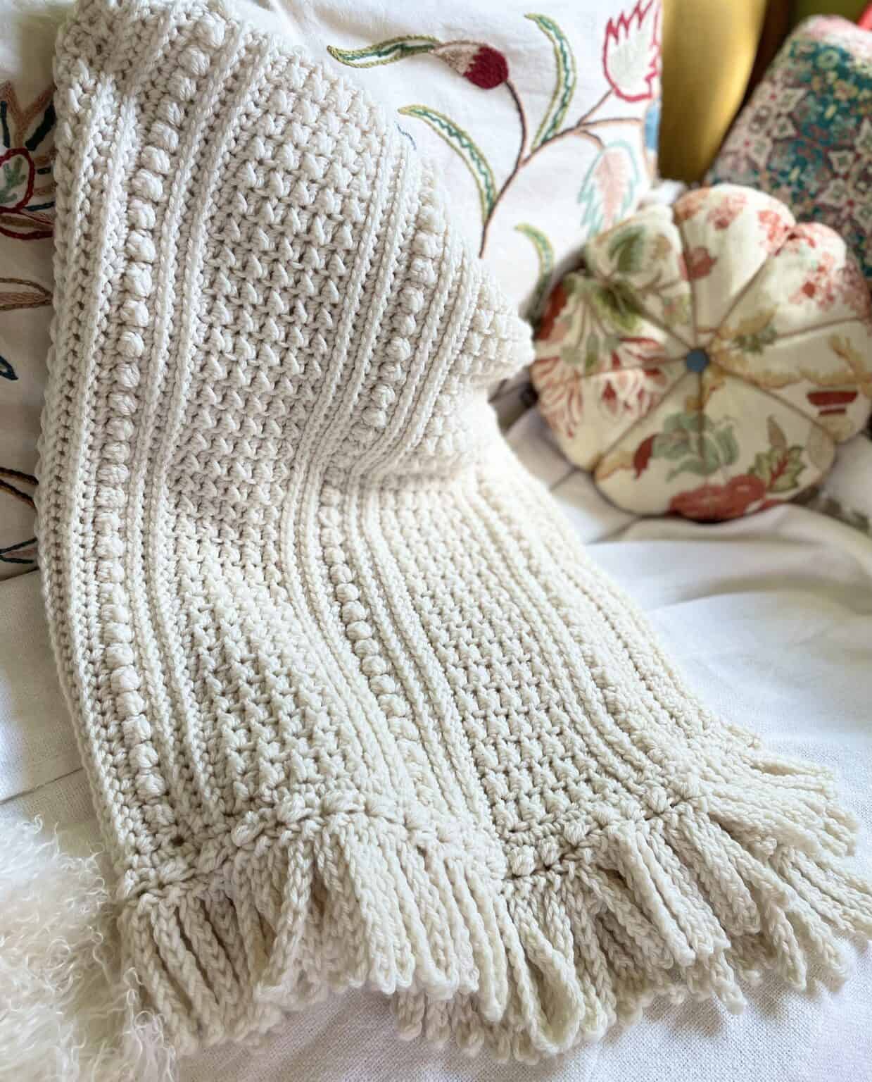 Crochet Even Moss at Berry Ridge Blanket - Daisy Farm Crafts