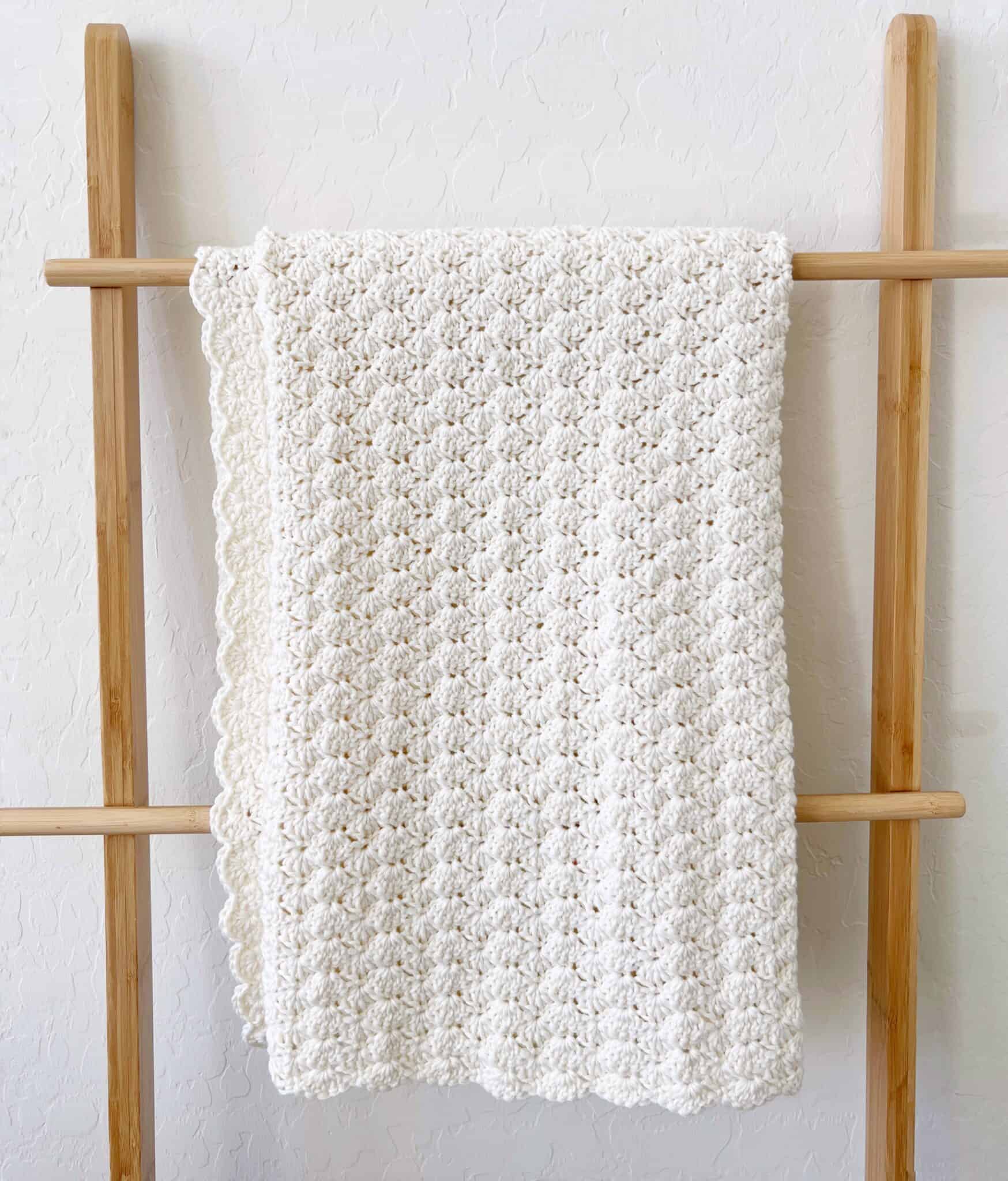 Crochet Classic Shell Stitch Baby Blanket - Daisy Farm Crafts
