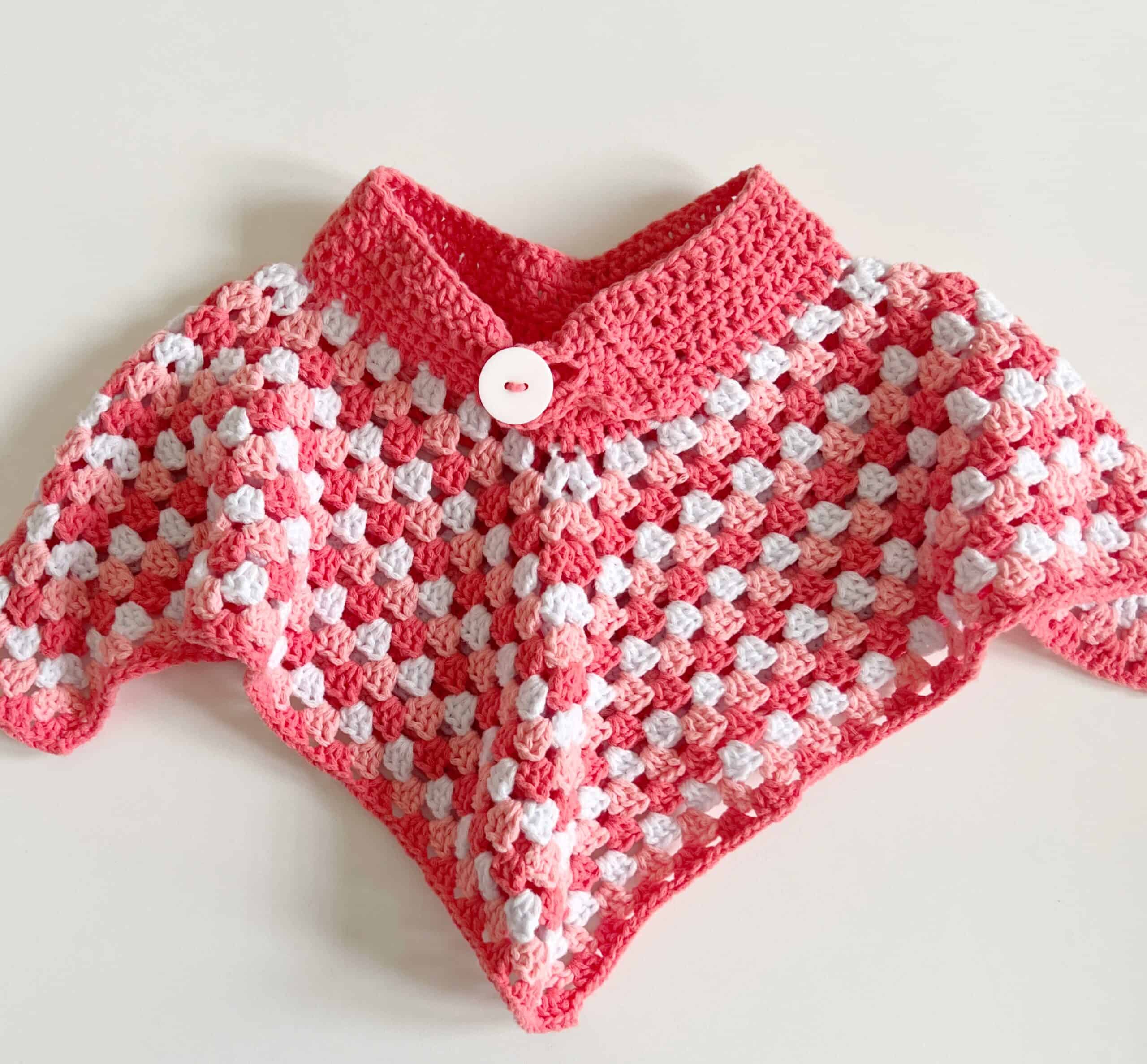 Crochet Red Heart Sweet Baby Poncho - Daisy Farm Crafts