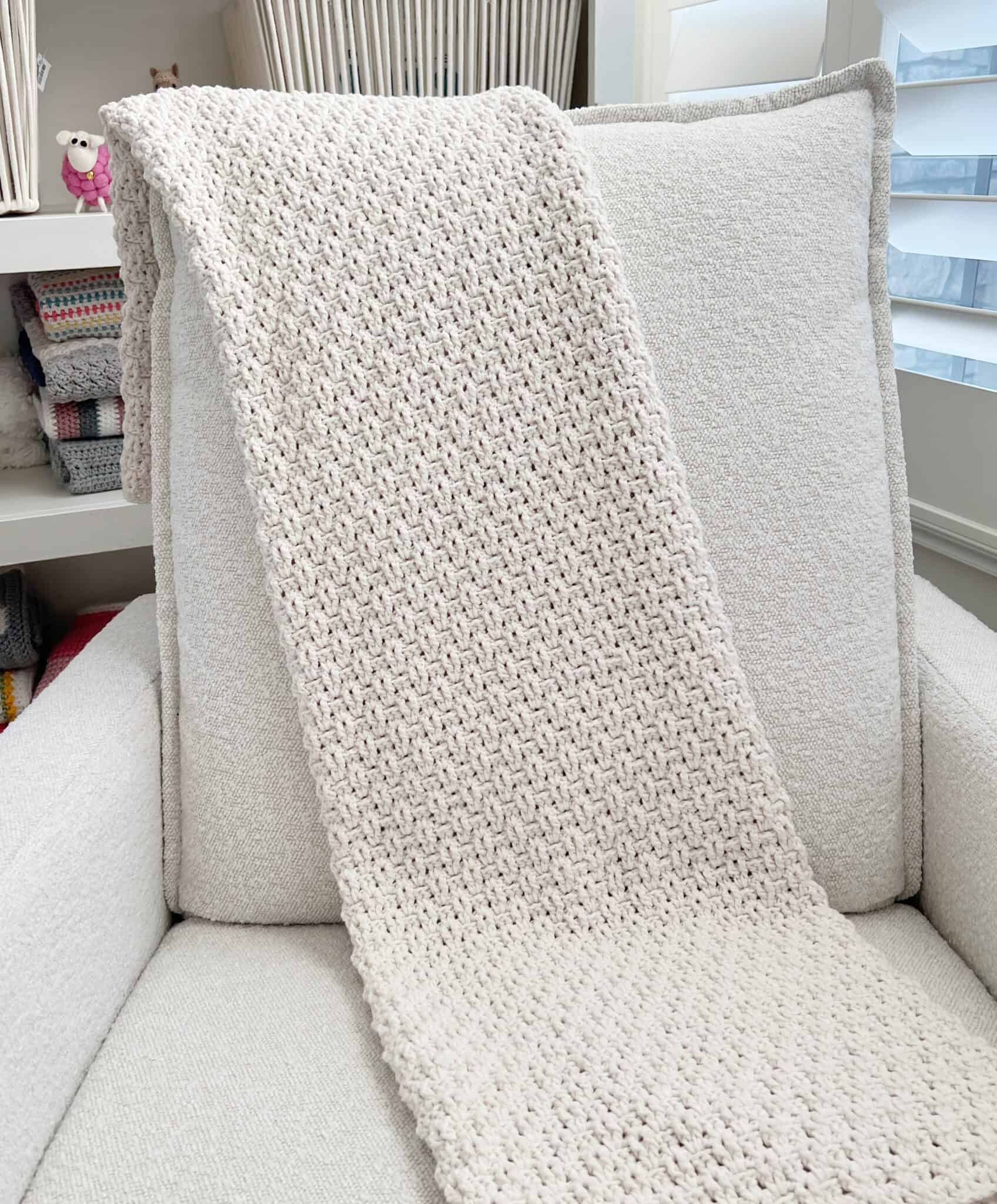 Crochet Diamond Weave Throw - Daisy Farm Crafts