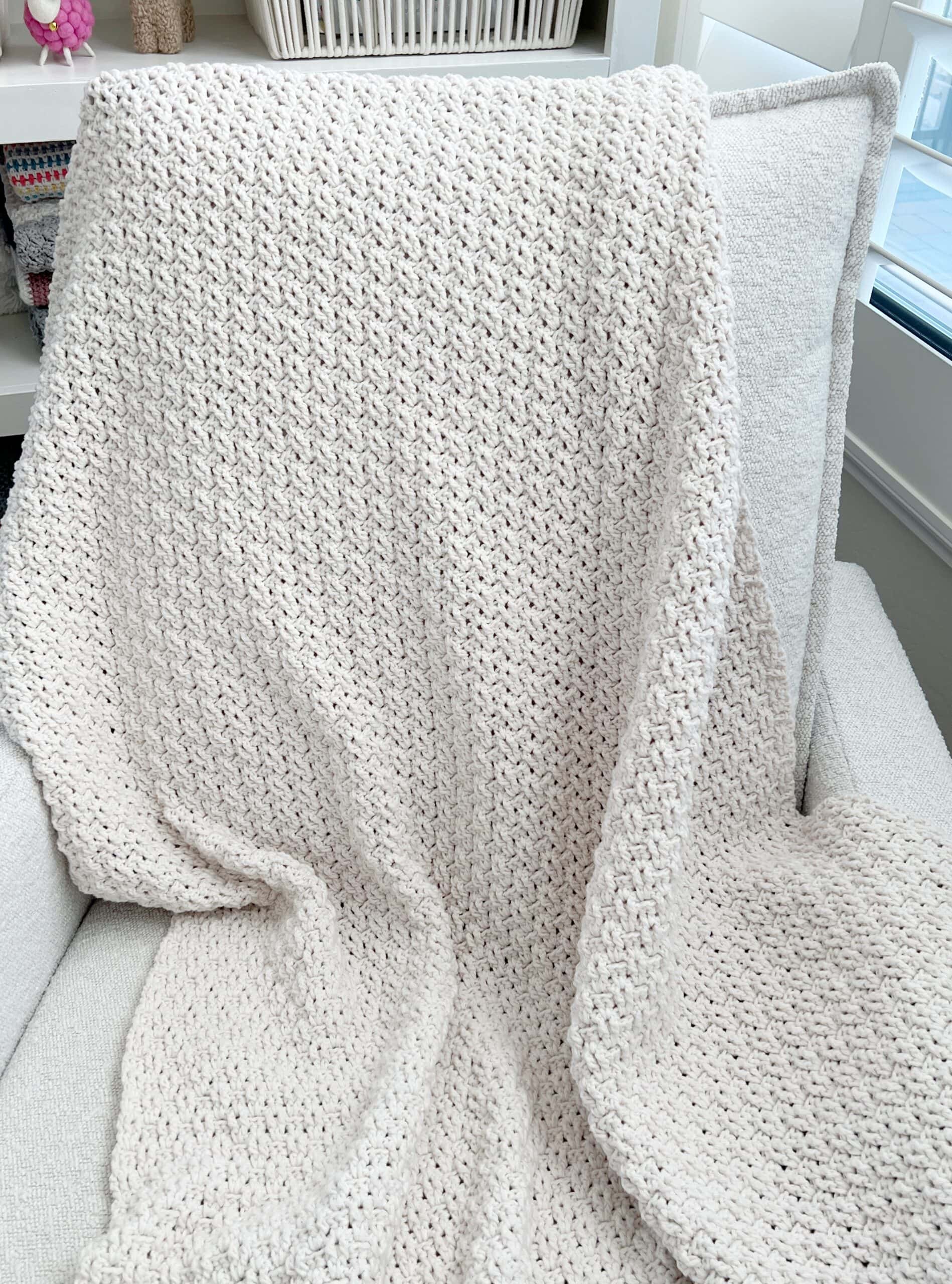 Crochet Diamond Weave Throw - Daisy Farm Crafts