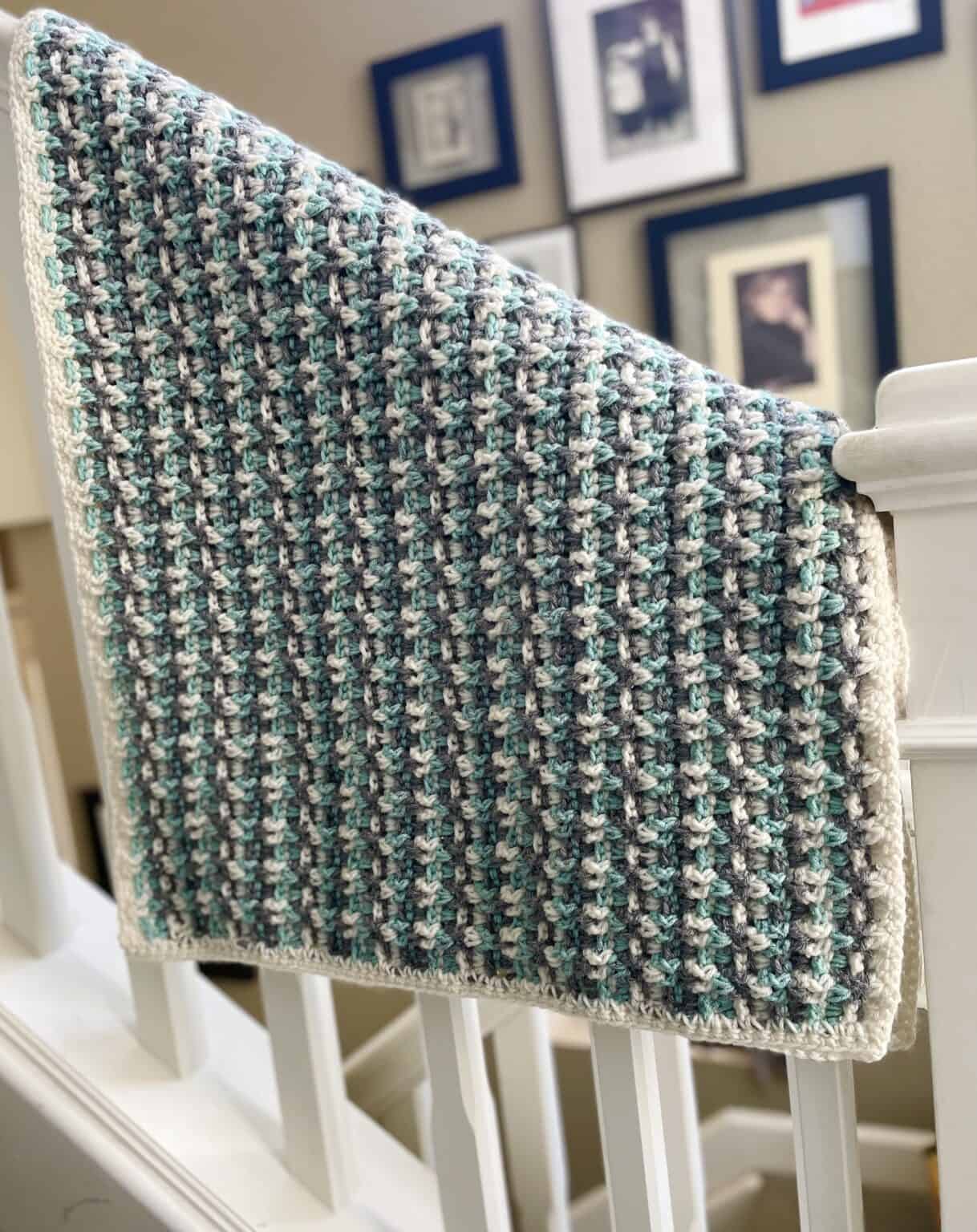 Crochet Mock Weave Throw-Ribbed V-Stitch - Daisy Farm Crafts