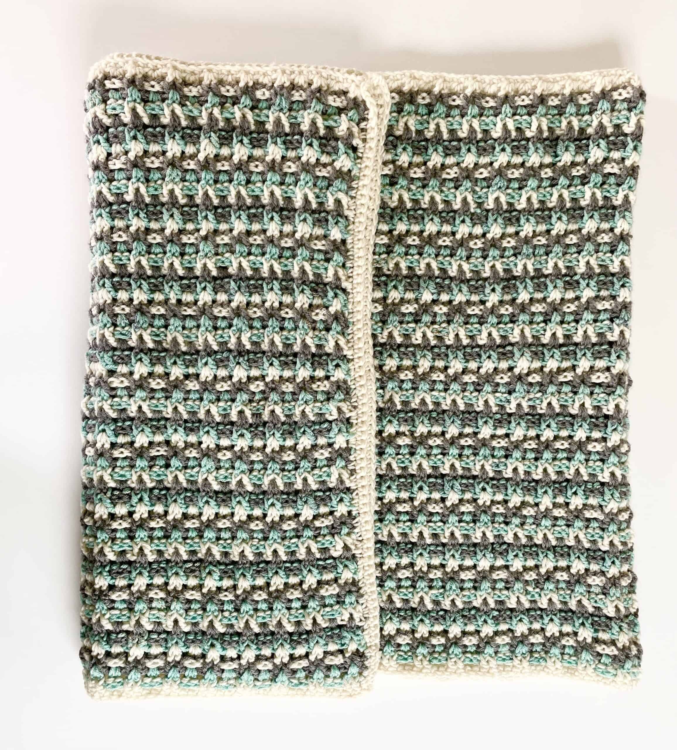 Crochet Mock Weave Throw-Ribbed V-Stitch - Daisy Farm Crafts