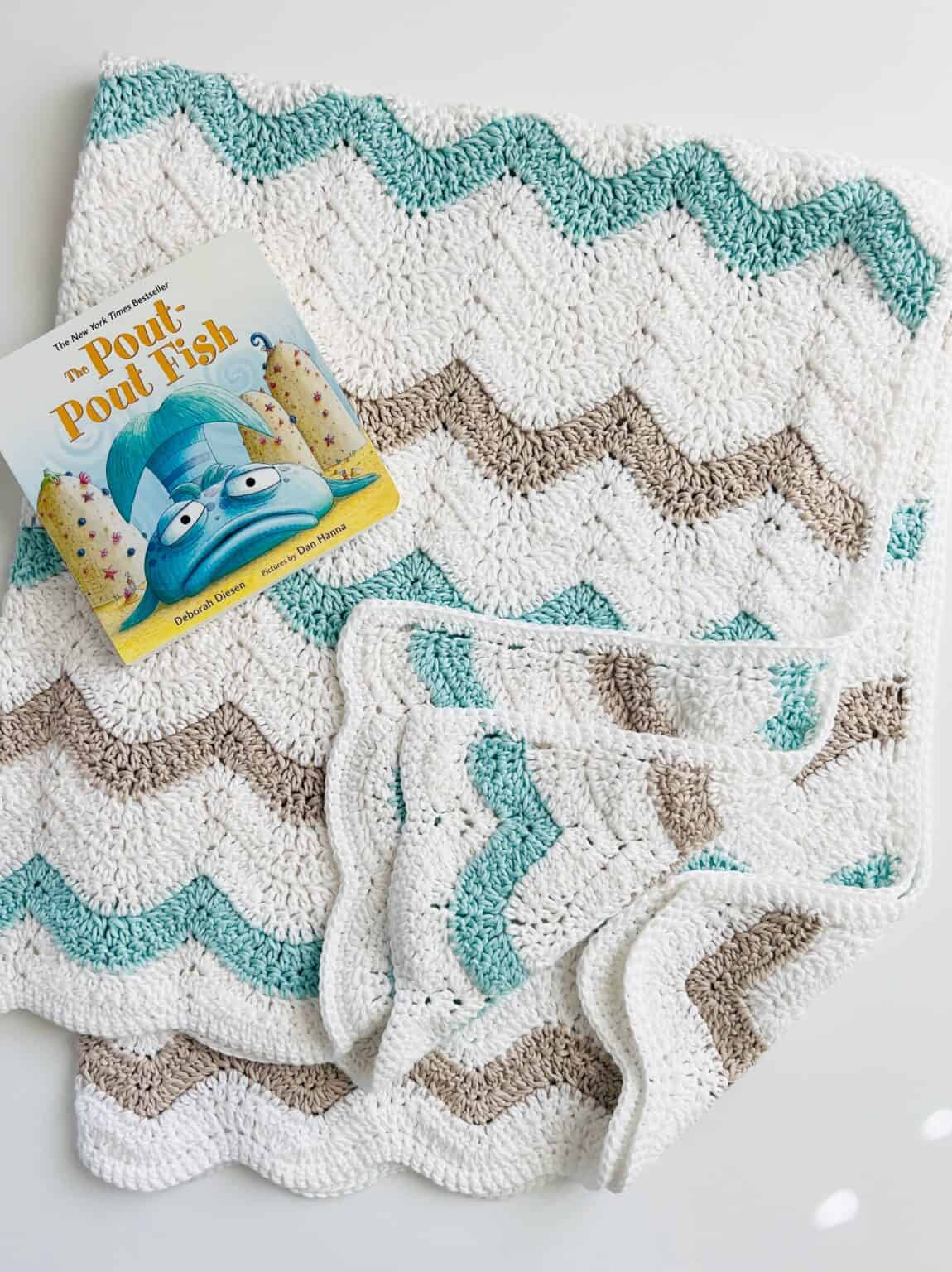 Crochet Ocean Waves Baby Blanket - Daisy Farm Crafts