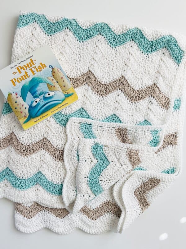 Crochet Ocean Waves Baby Blanket - Daisy Farm Crafts