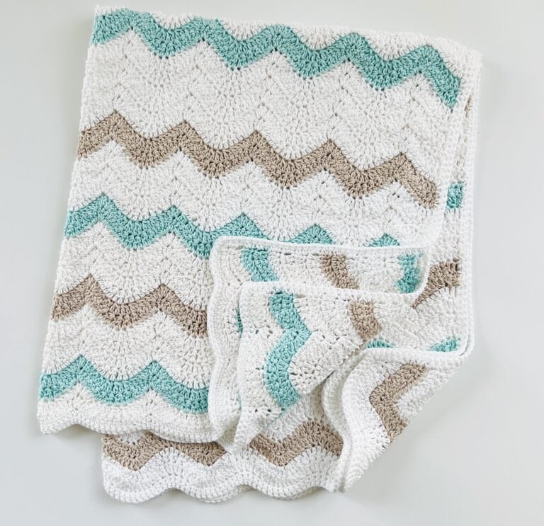 Crochet Ocean Waves Baby Blanket - Daisy Farm Crafts