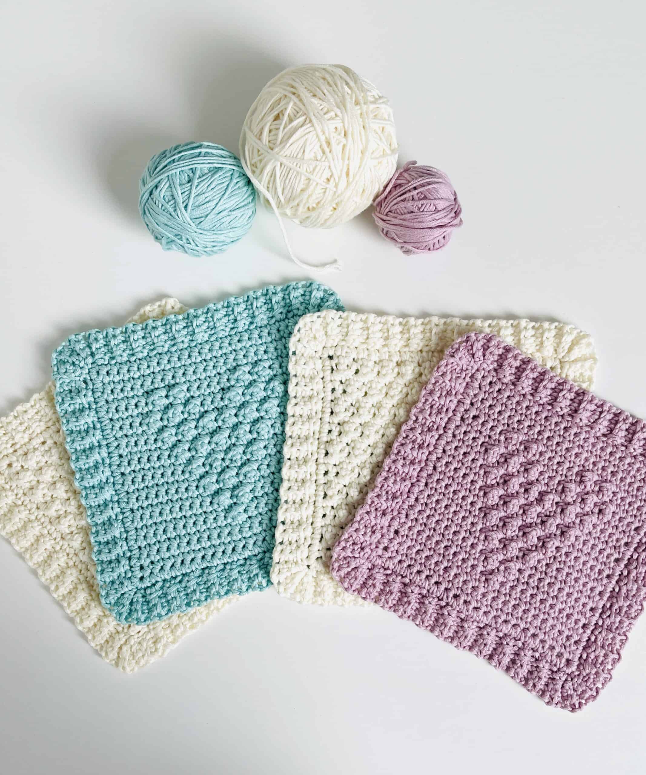 Easy Crochet Dotted Baby Washcloths - Daisy Farm Crafts