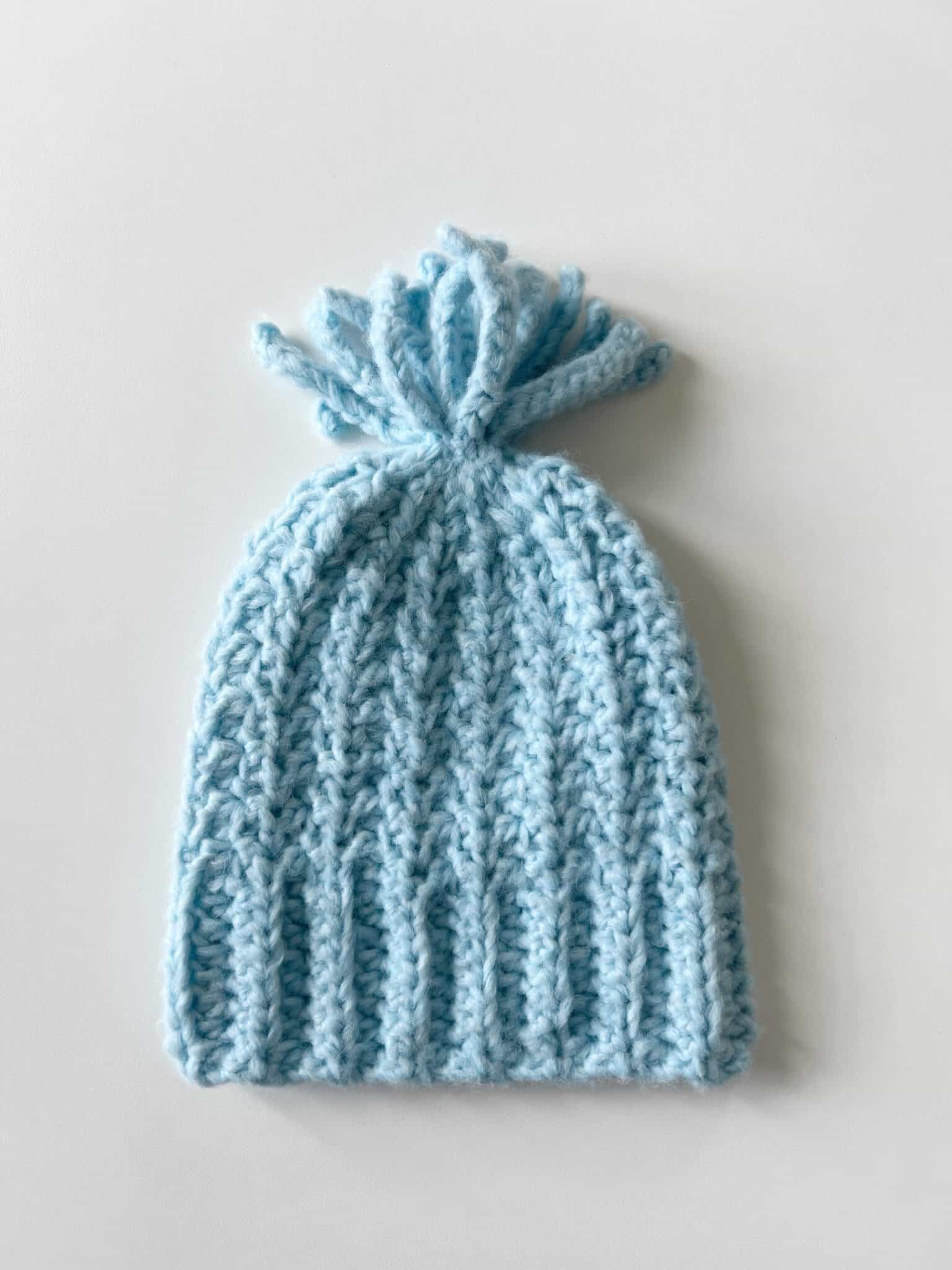 Crochet Even Mixed Loop Hat with Fun Fringe - Daisy Farm Crafts