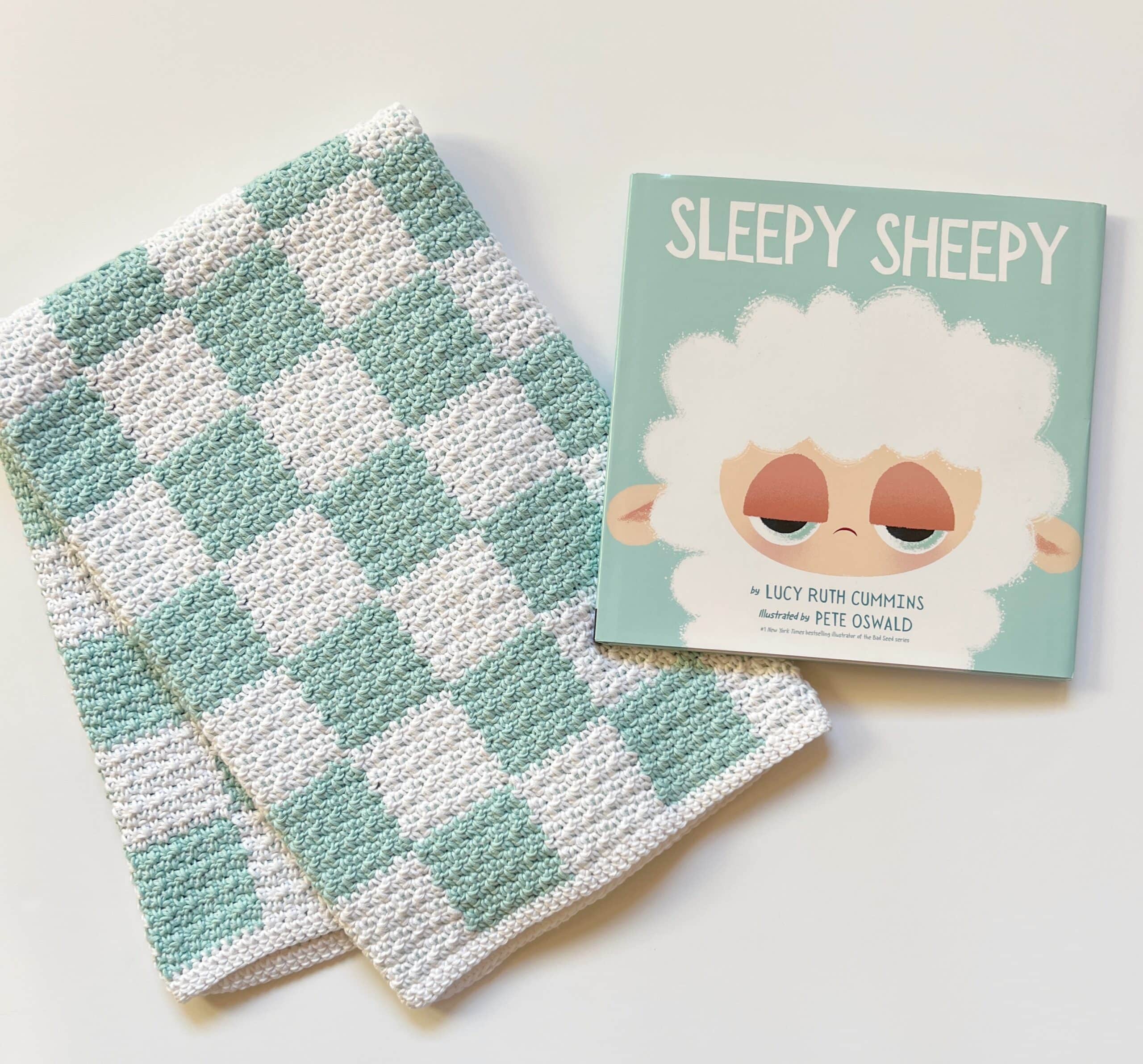 Crochet Griddle Stitch Checkerboard Baby Blanket - Daisy Farm Crafts