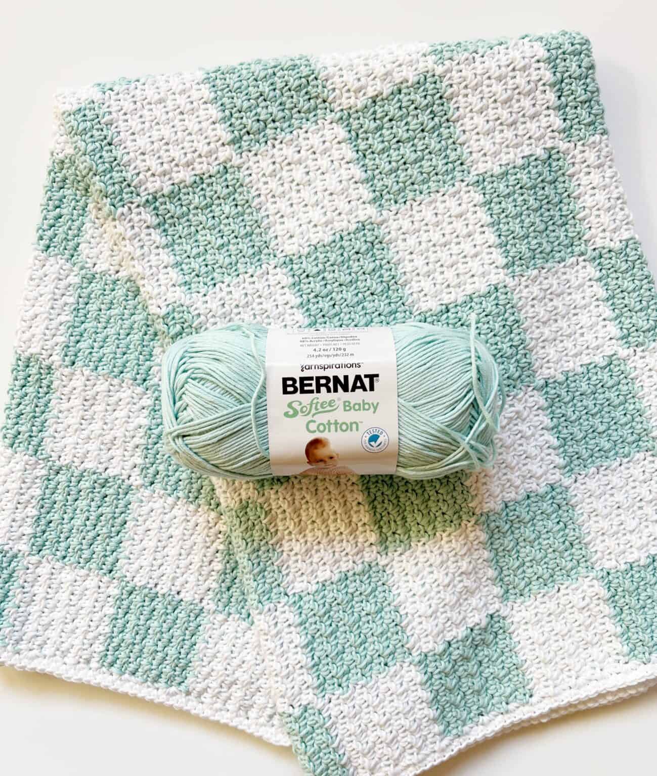 Crochet Multi-Colored Checkerboard Baby Blanket - Daisy Farm Crafts