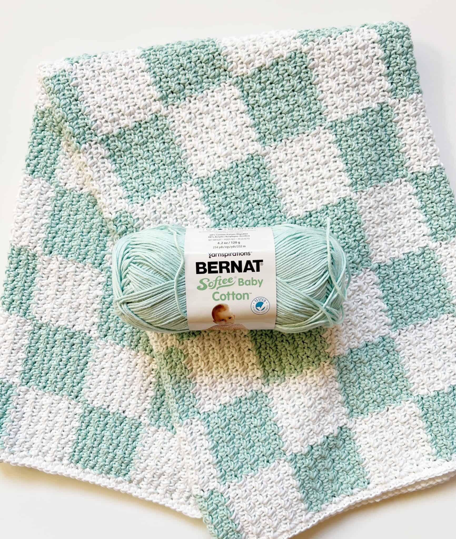 Crochet Multi-Colored Checkerboard Baby Blanket - Daisy Farm Crafts