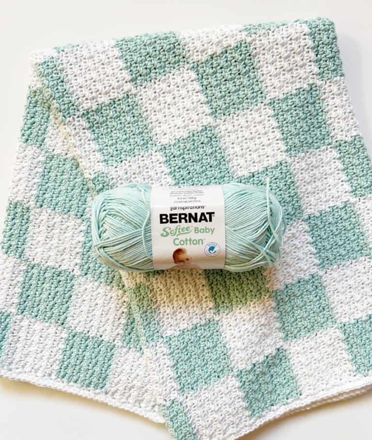 Crochet Multi-Colored Checkerboard Baby Blanket - Daisy Farm Crafts