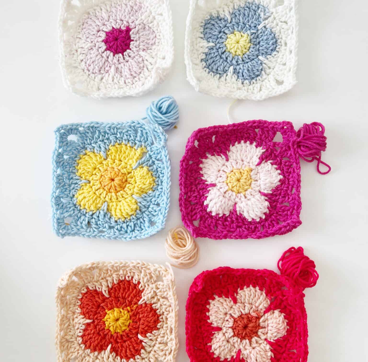 New! Red Heart Flower Power Square - Daisy Farm Crafts