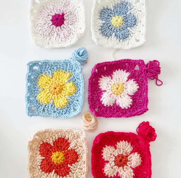 New! Red Heart Flower Power Square - Daisy Farm Crafts