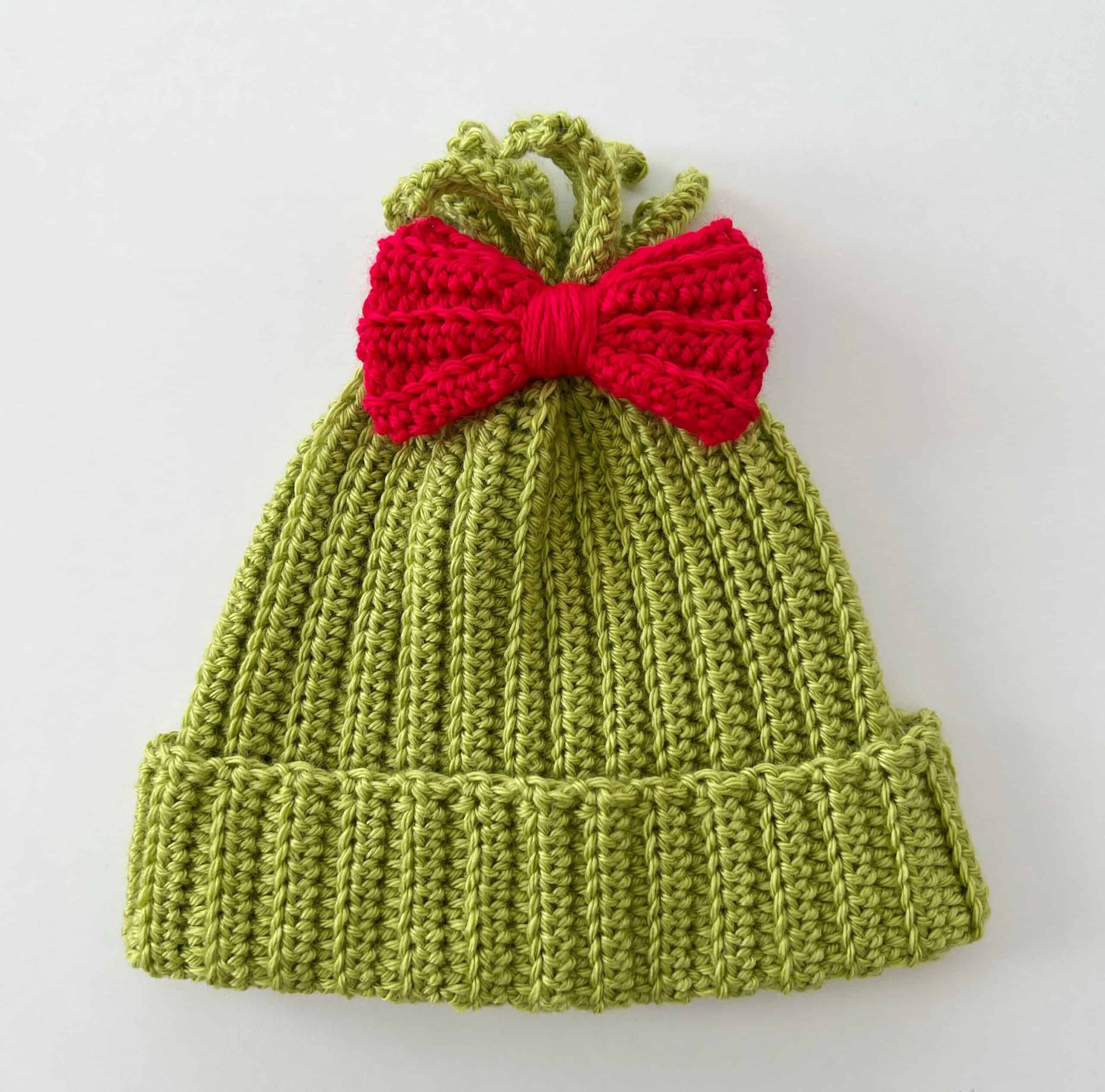 Crochet Fun Fringe Grinch Inspired Hat - Daisy Farm Crafts