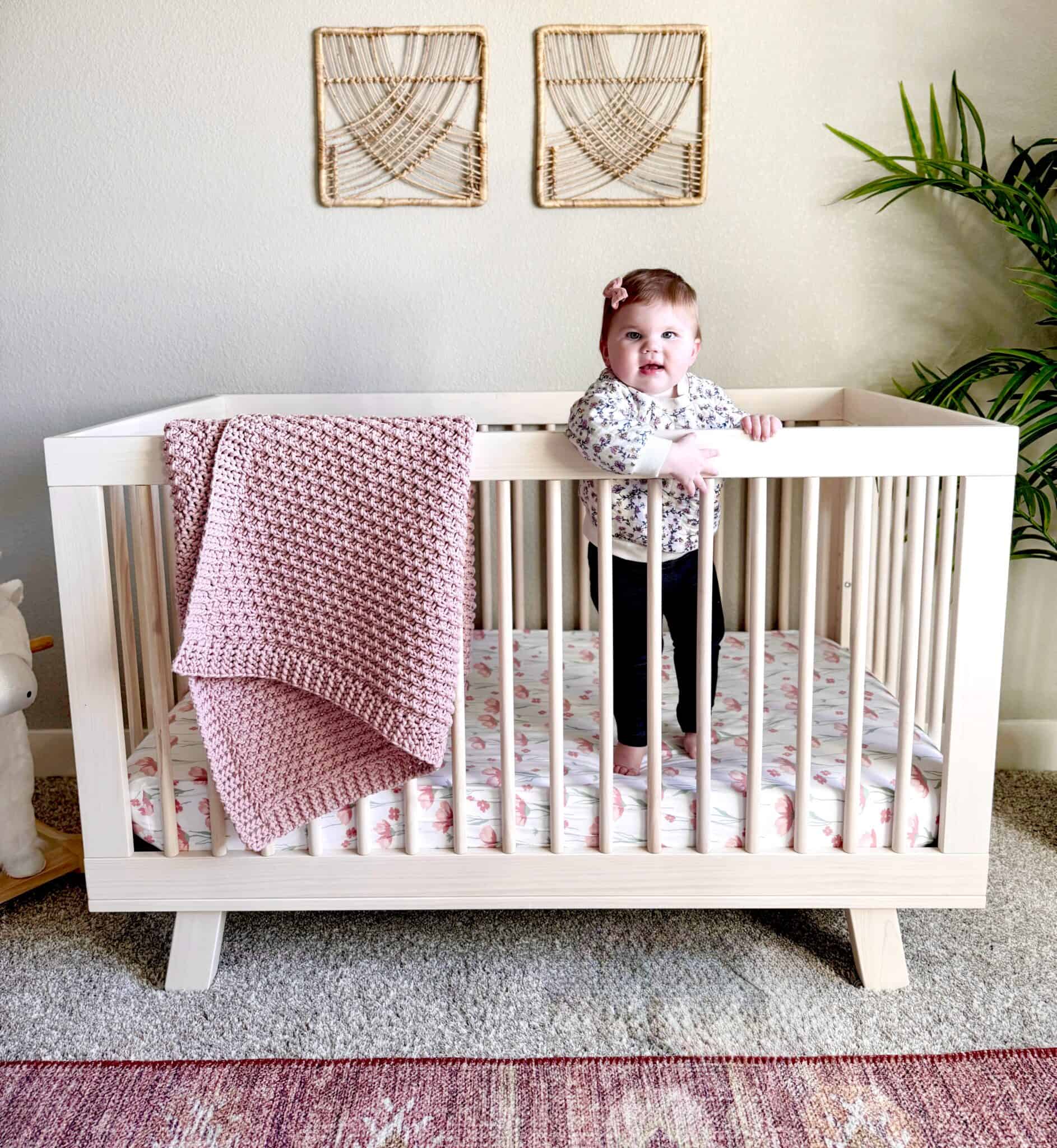 Crochet Modern Mini Weave Baby Blanket - Daisy Farm Crafts