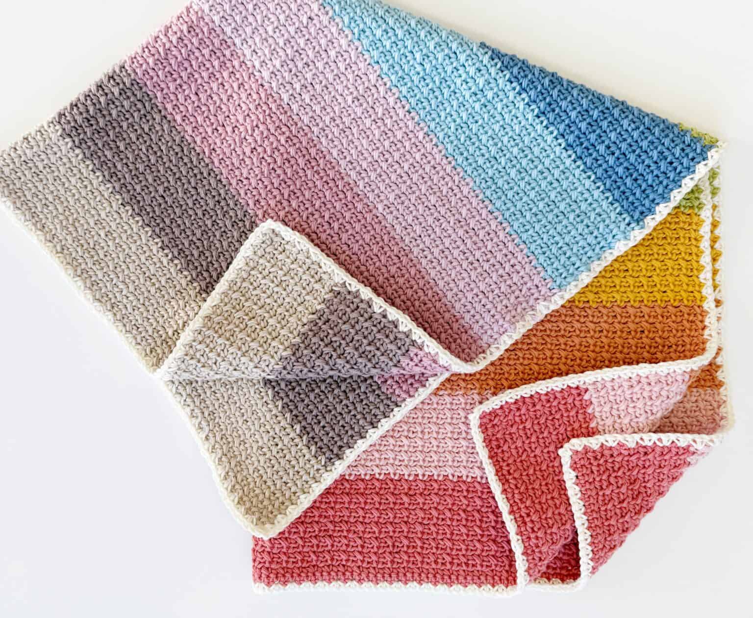 Crochet Mesh Stitch Sampler Blanket - Daisy Farm Crafts