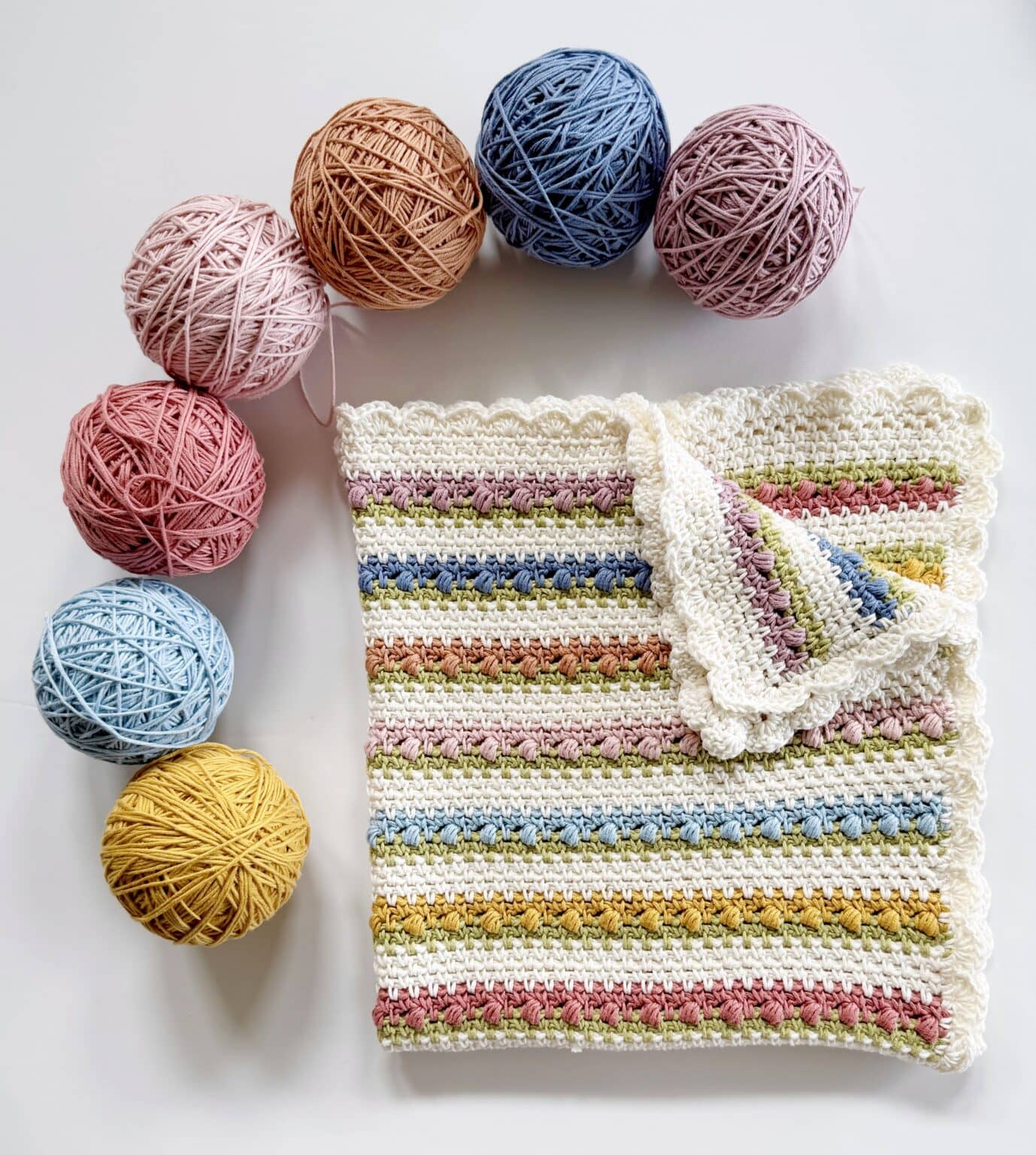 Crochet Tulip Meadows Baby Blanket - Daisy Farm Crafts