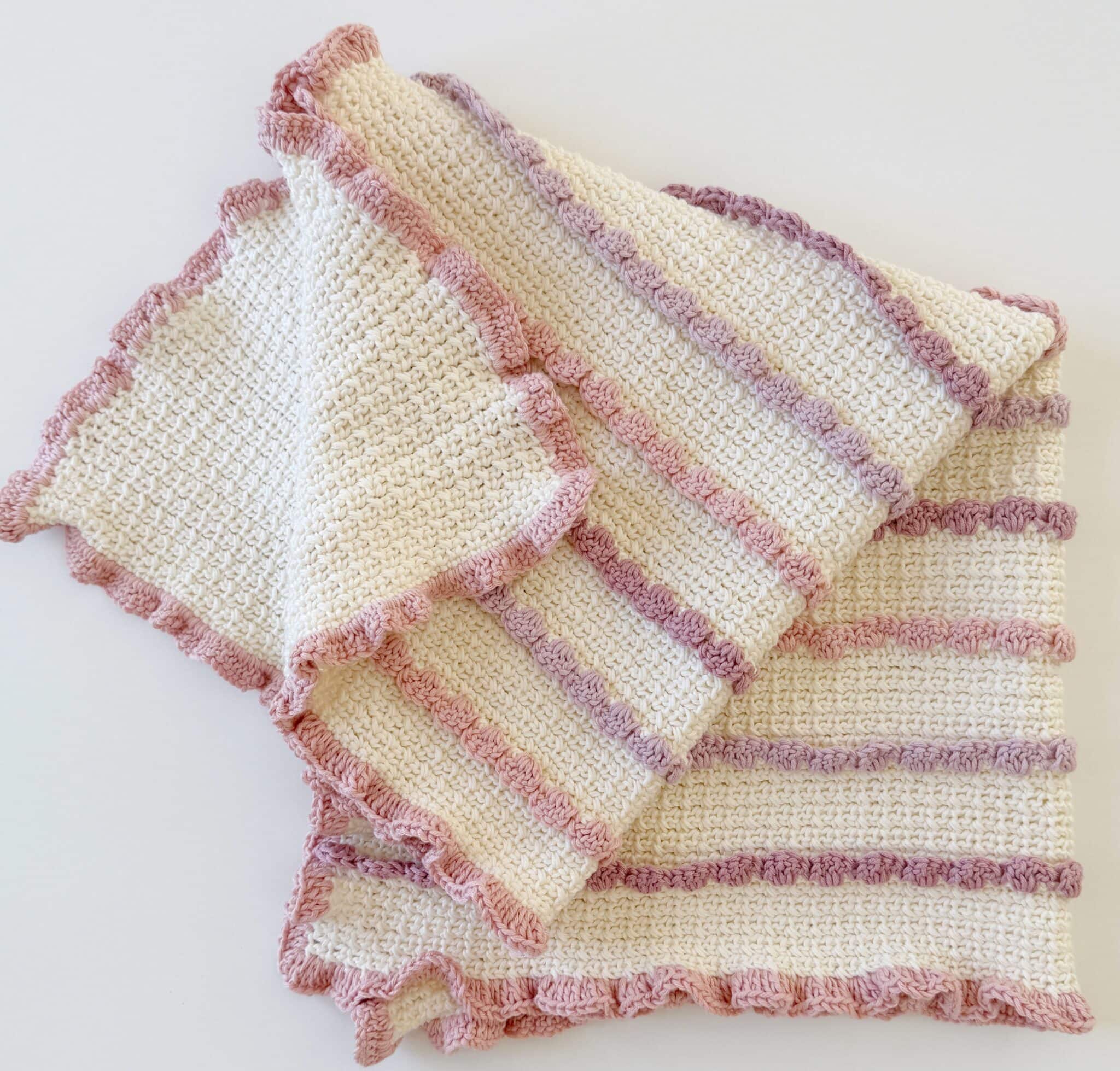 Crochet Colorful Ruffle Rows Baby Blanket - Daisy Farm Crafts